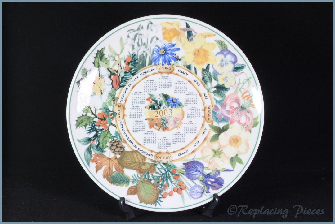 Wedgwood Calendar Plate 10 1/4 2003 - Etsy