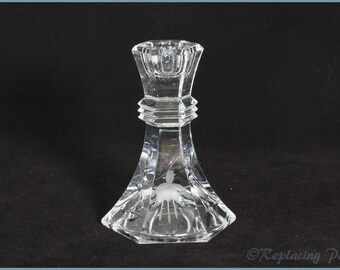 Vintage Stuart Crystal Candlestick Signed 16cms High - Etsy