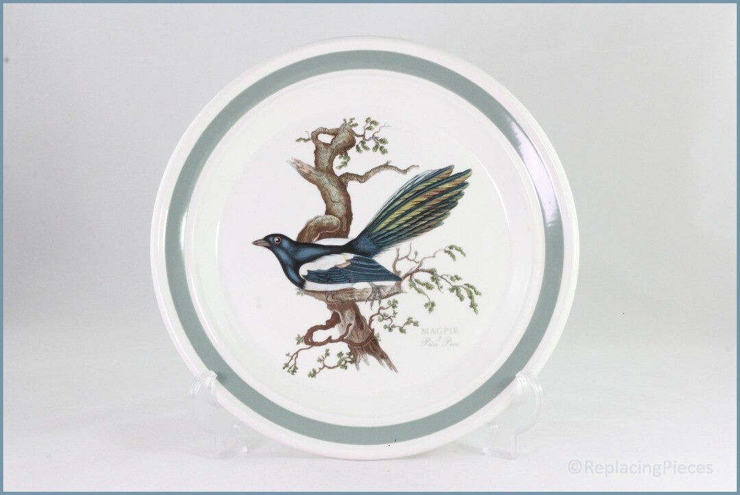 Portmeirion Birds of Britain Dinner Plate magpie - Etsy