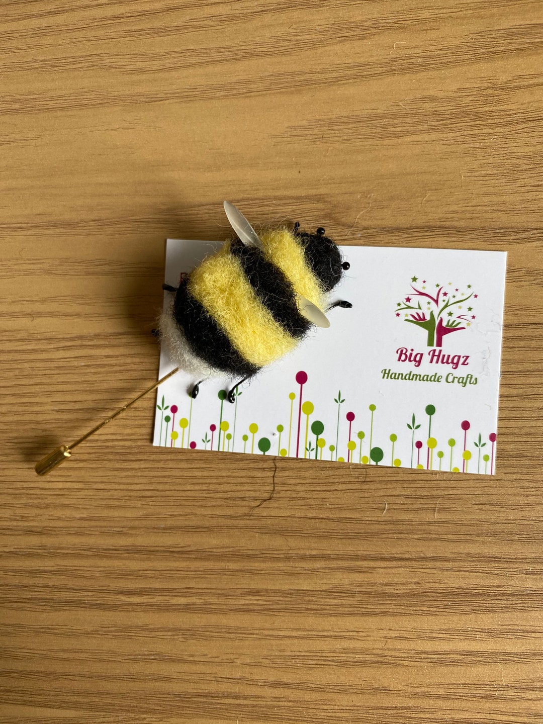 Needle Felt Handmade Bumble Bee Stick Pin Brooch - Etsy