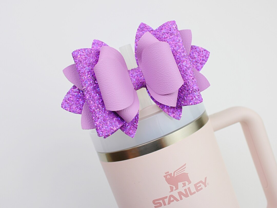 Lilac Stanley Tumbler Bow Straw Topper Lilac Stanley Cup Bow Straw Bow ...