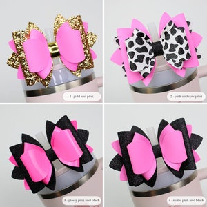 Stanley Tumbler Bow Straw Topper Pink Stanley Cup Bow Straw Bow Topper ...