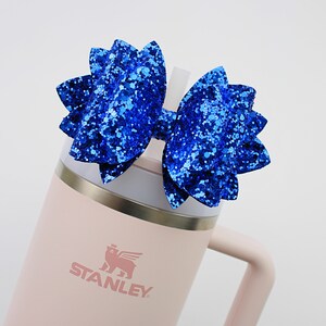 Royal Blue Stanley Tumbler Bow Straw Topper Navy Blue Stanley Cup Bow ...