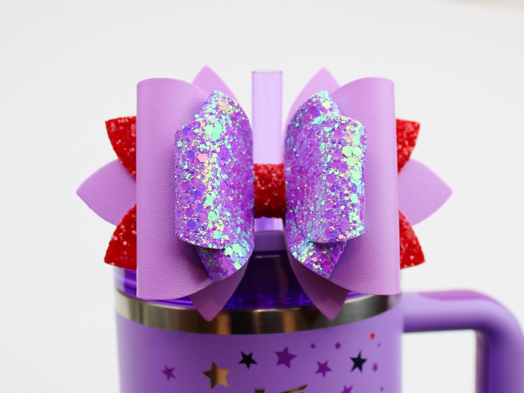 Olivia R Purple Stanley Tumbler Bow Straw Topper Stanley Cup Bow Straw ...