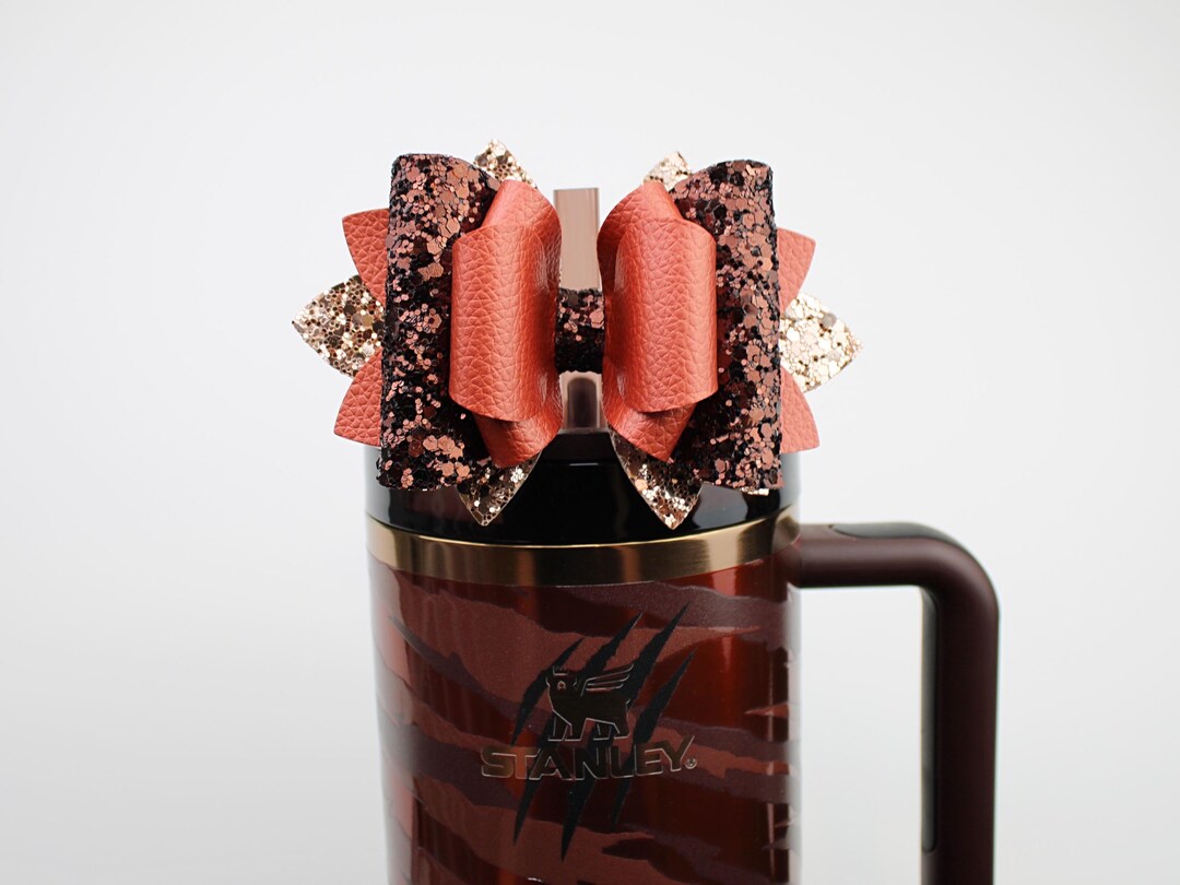 Tyla Tyger Stanley Tumbler Bow Topper Brown Straw Topper Chocolate ...