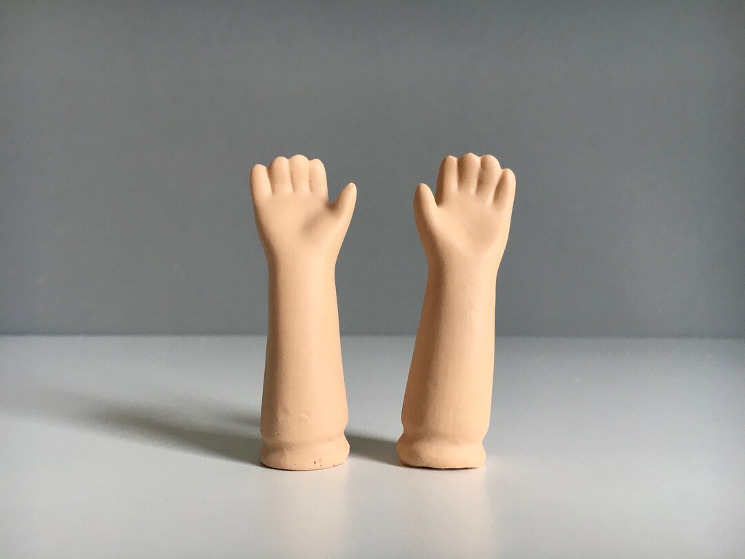 1 Pair of Vintage Antique Nostalgia Hand Hands Whimsical Curious Mid ...