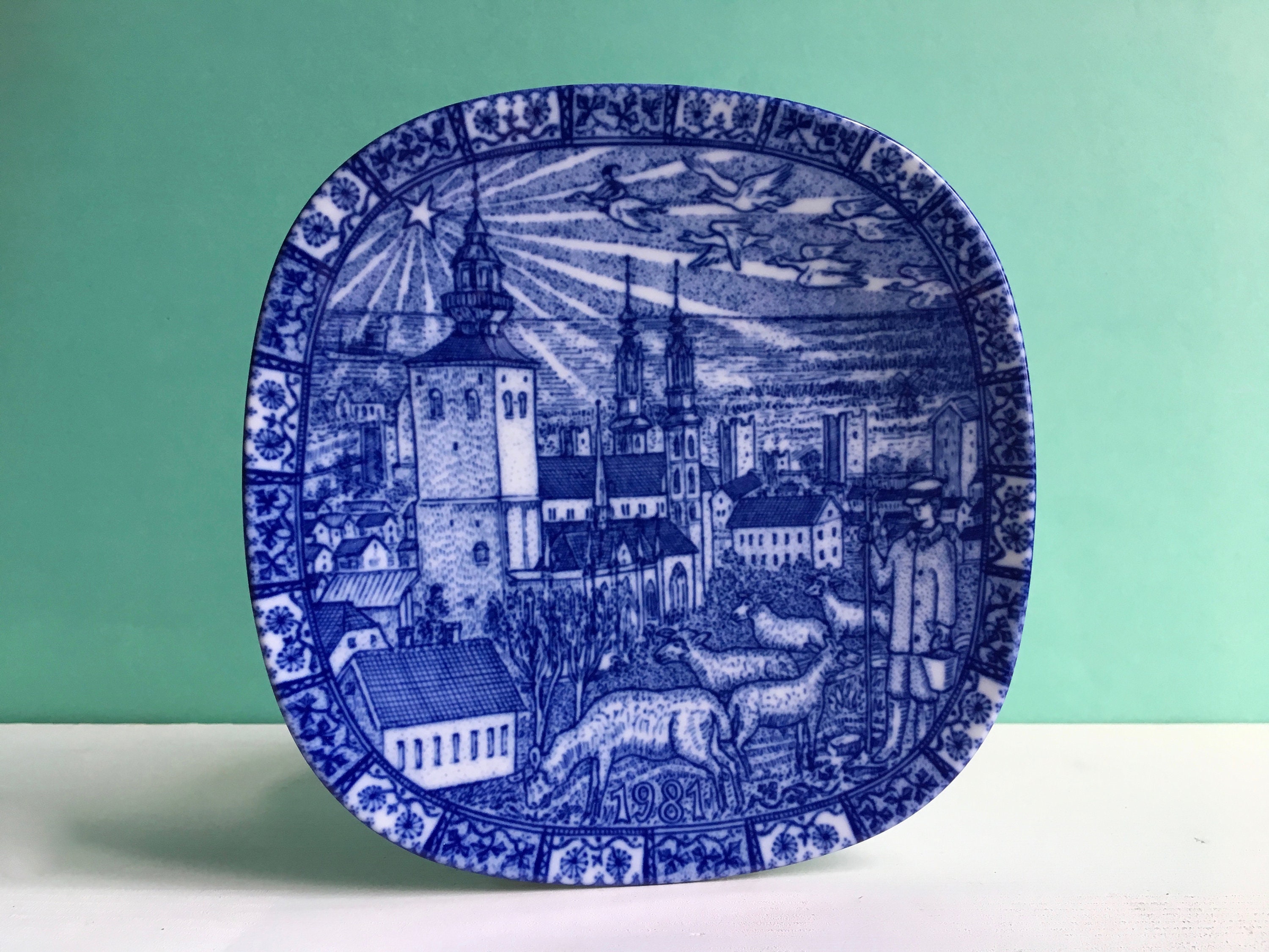 R\u00f6rstrand Wall Plate Blue Plate R\u00f6rstrand Sweden Swedish ...