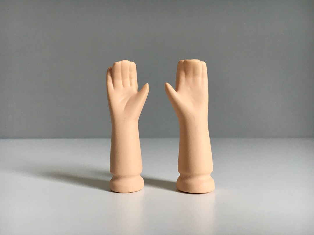 1 Pair of Vintage Antique Nostalgia Hand Hands Whimsical Curious Mid ...