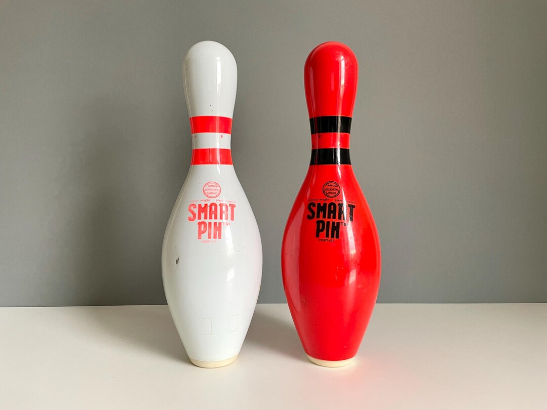 2 X Große Vintage Bowling Pin Kegel Rot Schwarz Weiss 15 Inches - Etsy