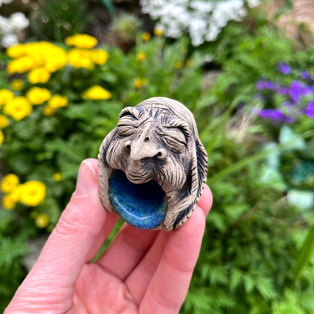 Ceramic Goblin Worry Stone. Goblin Sculpture, Anxiety Aid, Mindfulness ...