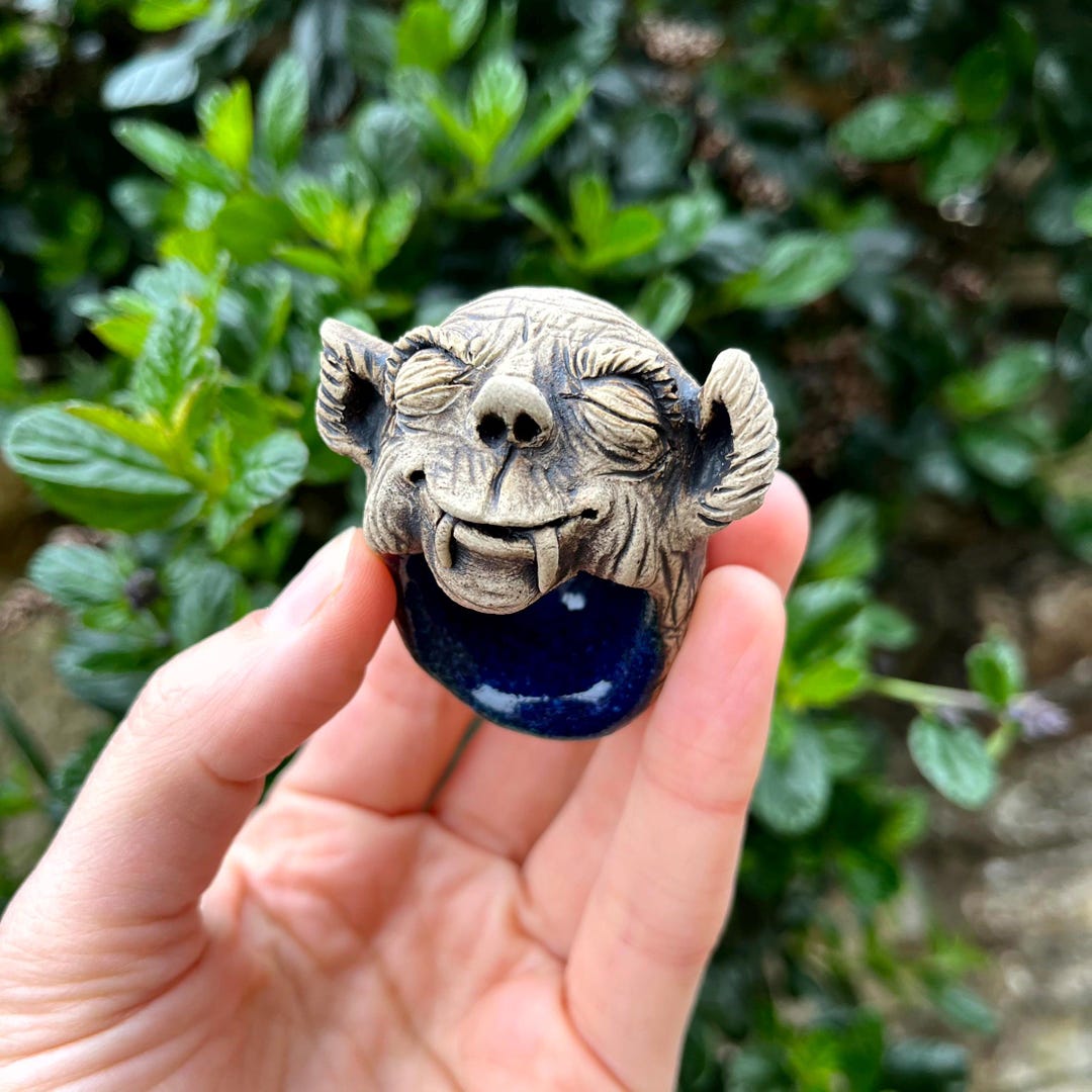 Ceramic Vampire Worry Stone. Emotional Vampire Sculpture, Anxiety Aid ...