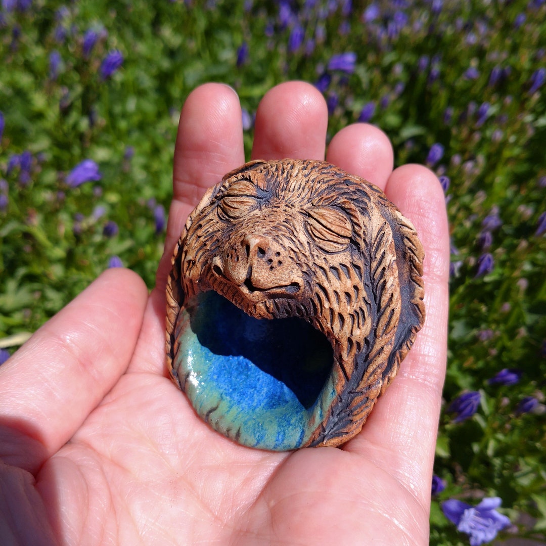 Ceramic Rabbit Worry Stone. Rabbit Sculpture, Anxiety Aid, Mindfulness ...