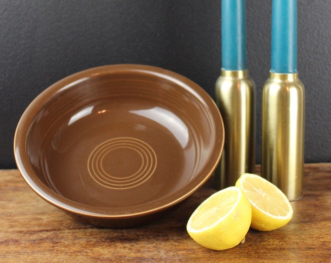 VINTAGE Chocolate Brown Fiestaware Cereal Bowl Retired Color Made 2008 ...