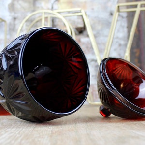 Vintage Luminarc Ruby Red Glass Egg Candy Dish Made in France - Etsy