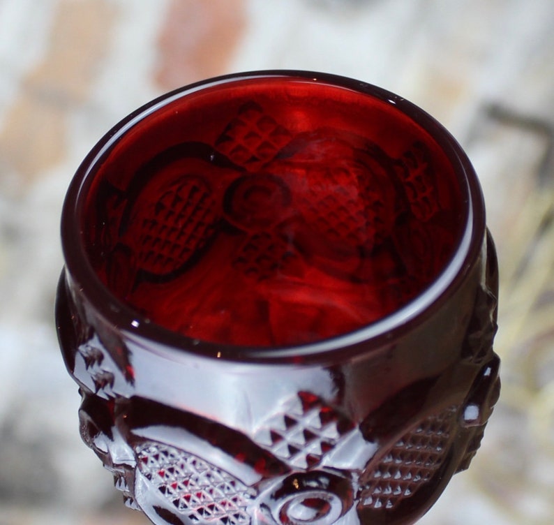 Vintage Avon Ruby Red cape Cod 1876 Small Wine or Cordial - Etsy