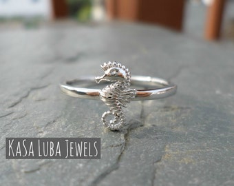 Seahorse ring | Etsy