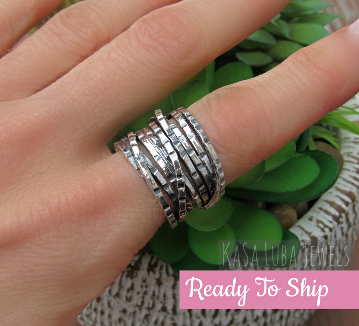 Sterling Silver Bold Ring Statement Ring Solid Silver | Etsy