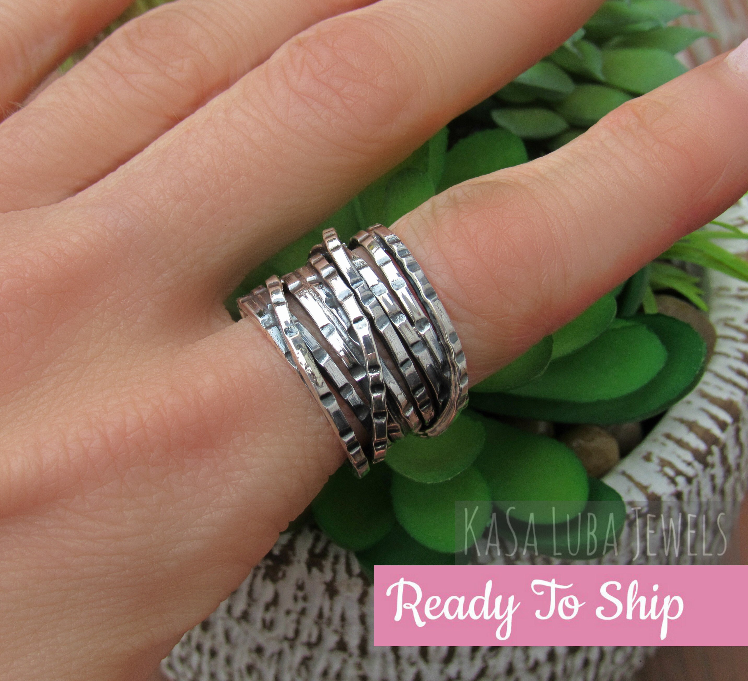 Sterling Silver Bold Ring Statement Ring Solid Silver | Etsy