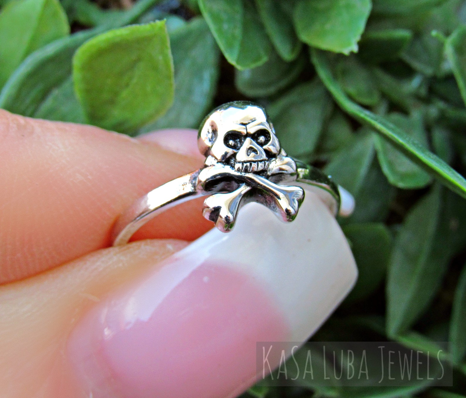 Crossbone Skull Toe Ring Skull Ring Skull Toering Silver - Etsy