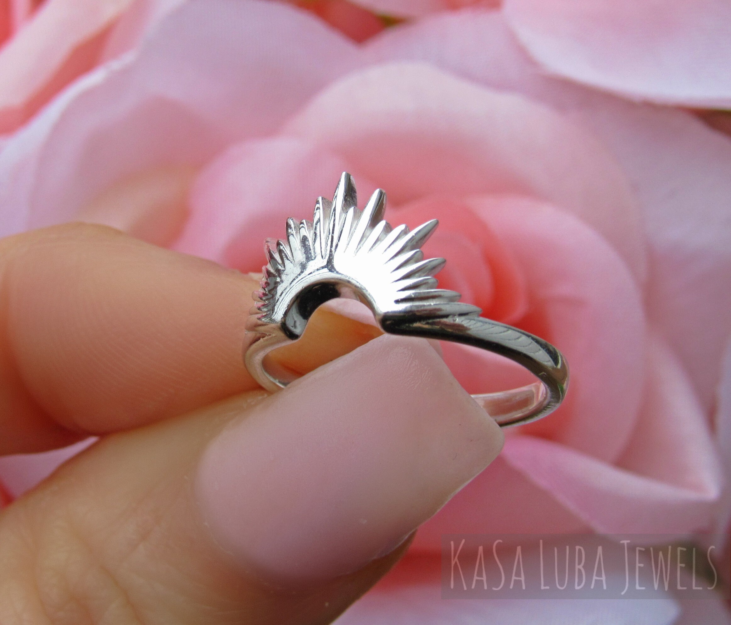 Silver Sunrise Ring Sunshine Ring Sunrise silver Jewelry | Etsy