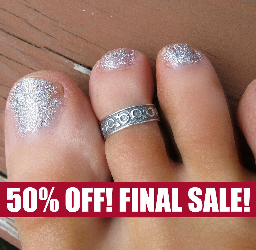 Gender Symbol Toe Ring Solid Sterling Silver Toering Gifts for Her ...