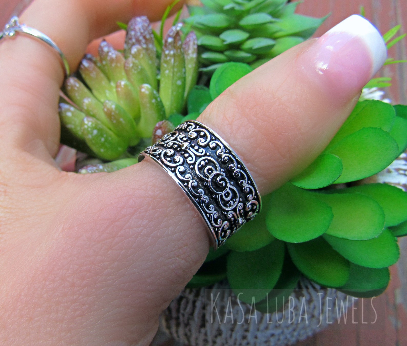 Silver Bohemian Thumb Ring Bali Silver Rings Statement - Etsy