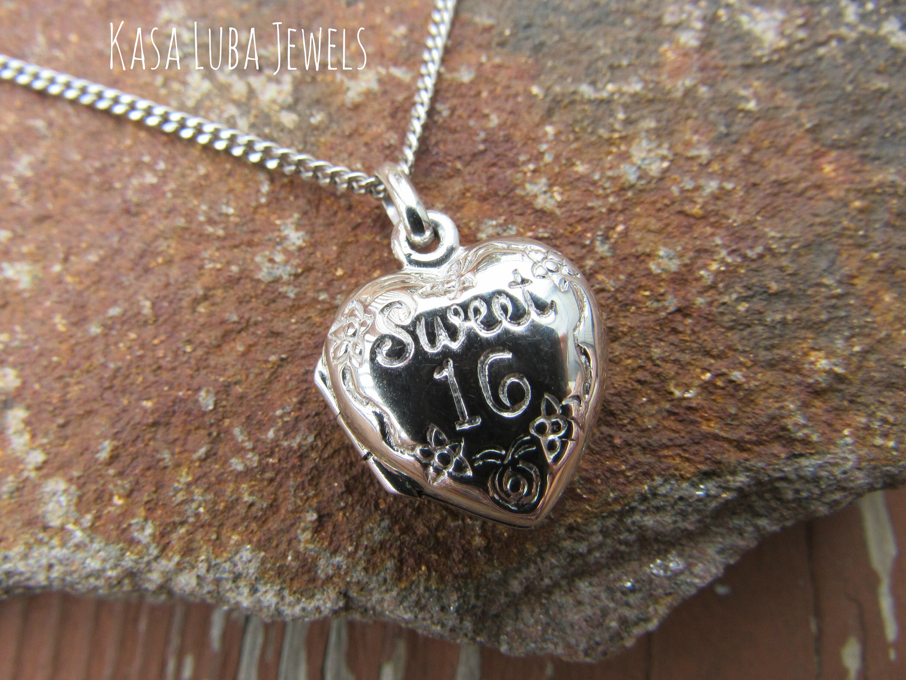 Silver Sweet 16 Locket Pendant sweet sixteen pendant 16 | Etsy