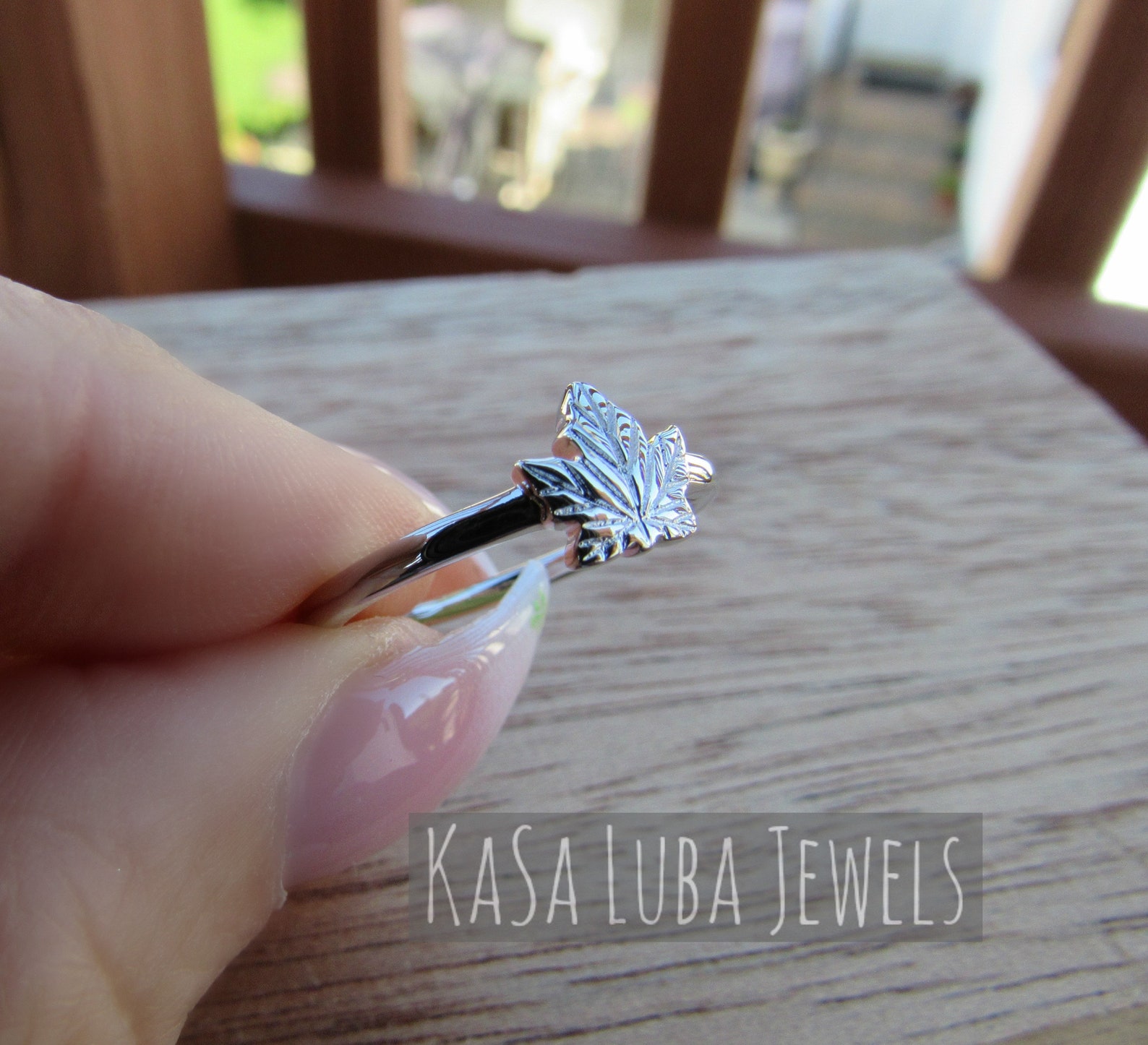 Sterling Silver Leaf Ring Womens Leaf Ring Autumn Jewelry | Etsy