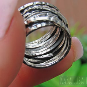 Sterling Silver Bold Ring - Statement Ring - Solid Silver - 925 ...