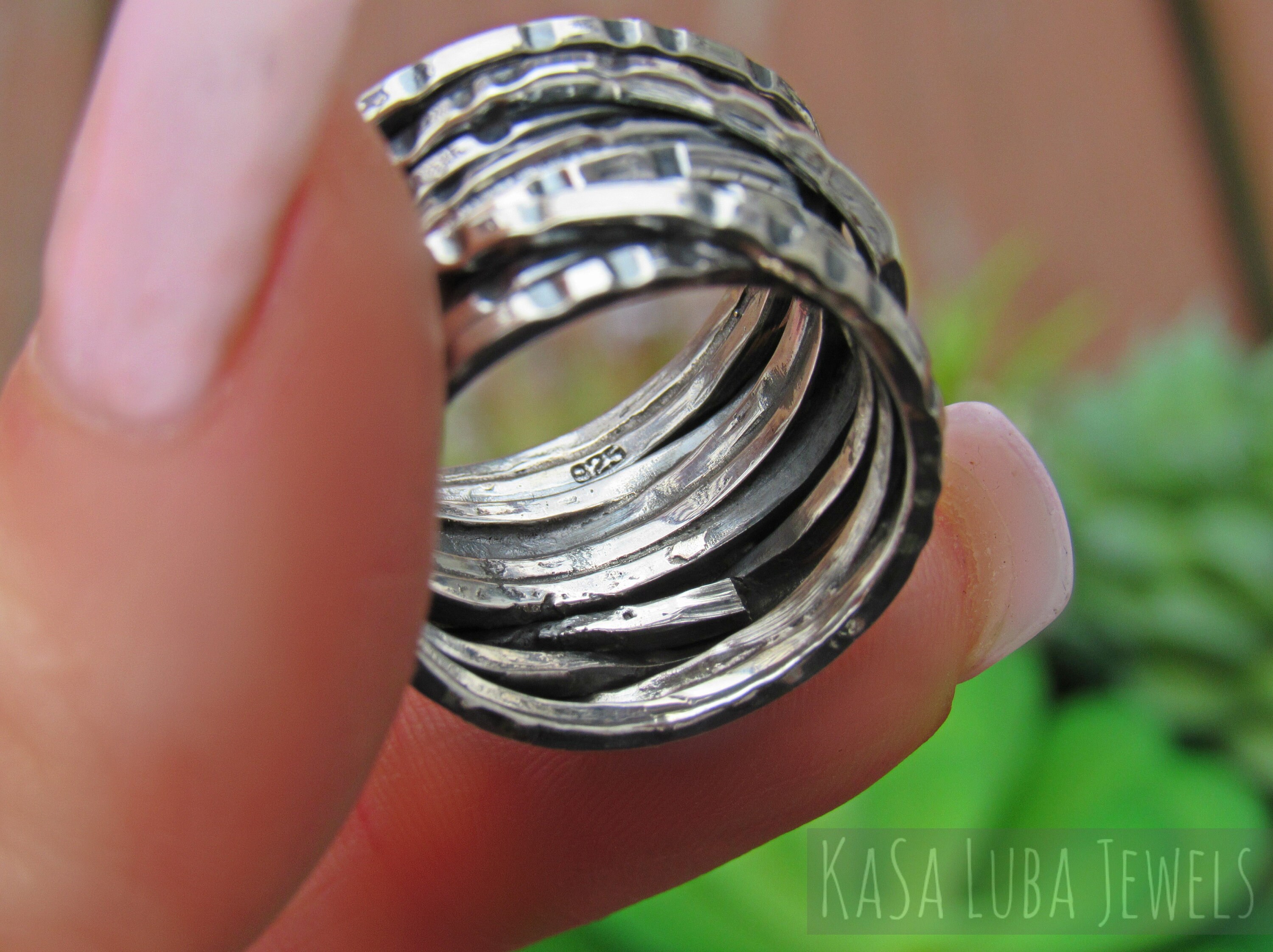 Sterling Silver Bold Ring Statement Ring Solid Silver | Etsy