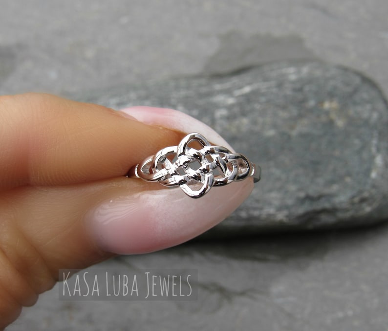 Celtic Silver Ring Celtic Jewelry Silver Ring Solid - Etsy