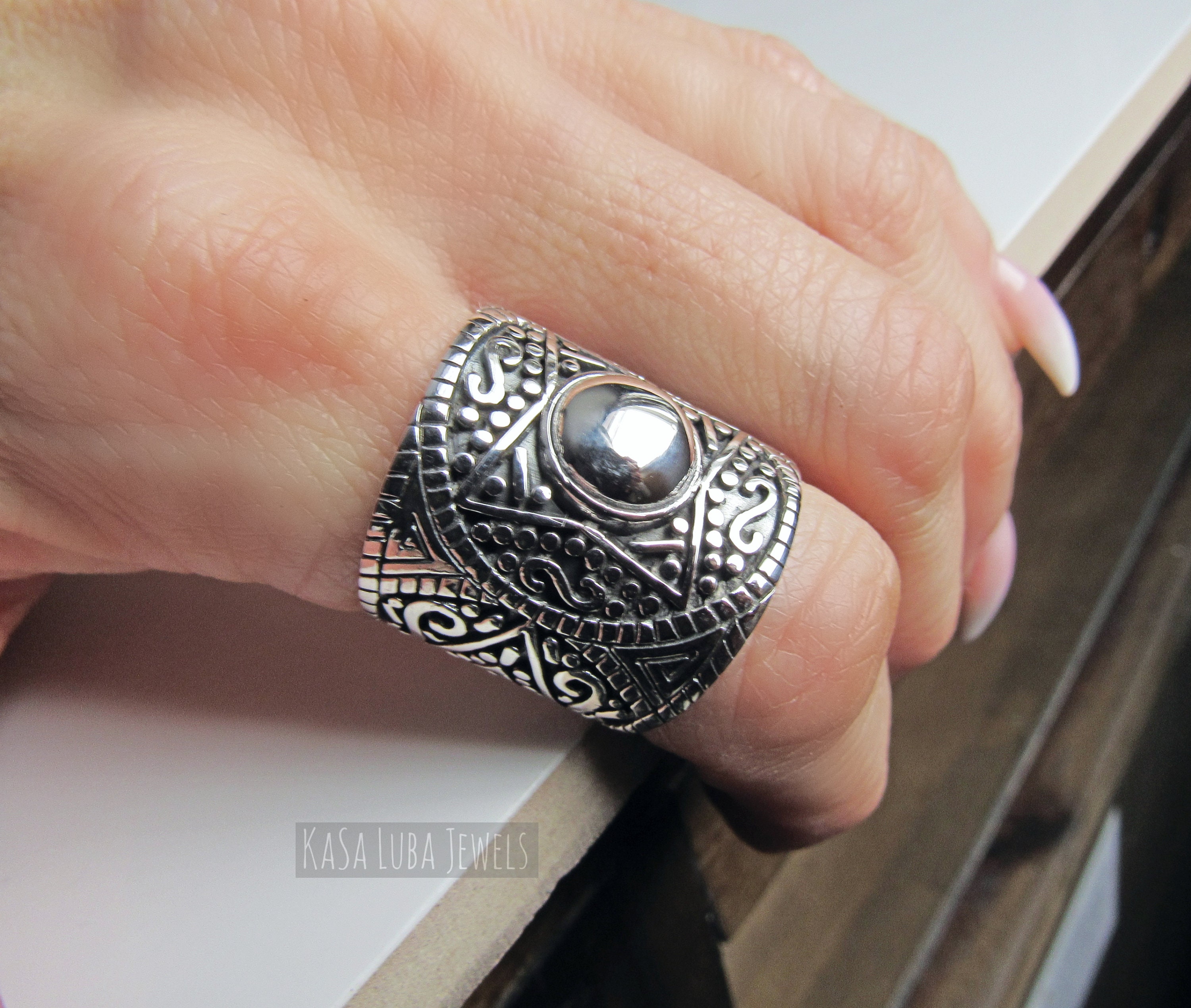 Bali Silver Ring Sterling Silver Womens Statement Ring - Etsy
