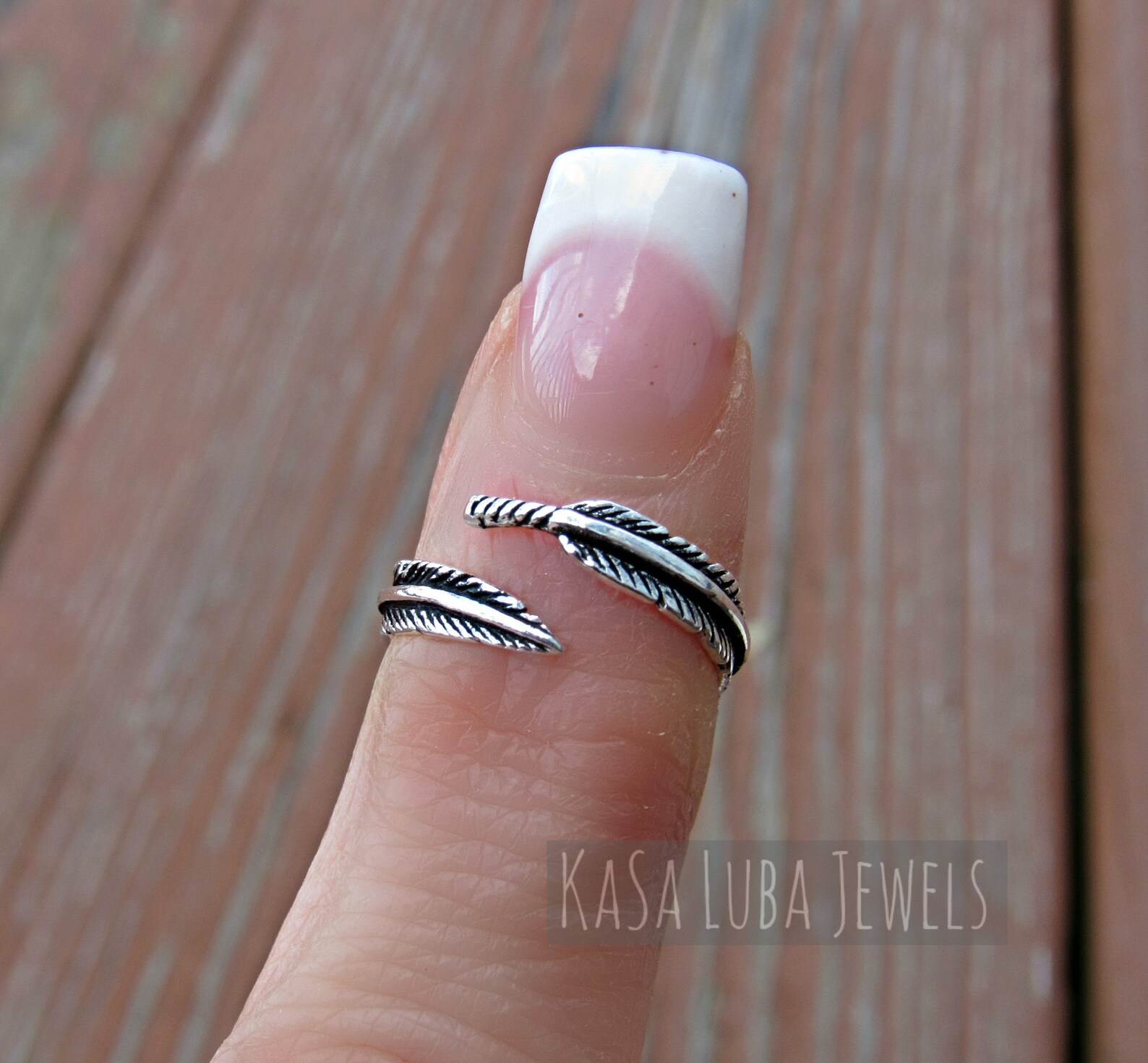 Oxidized Feather Toe Ring 925 Sterling Silver Promise - Etsy