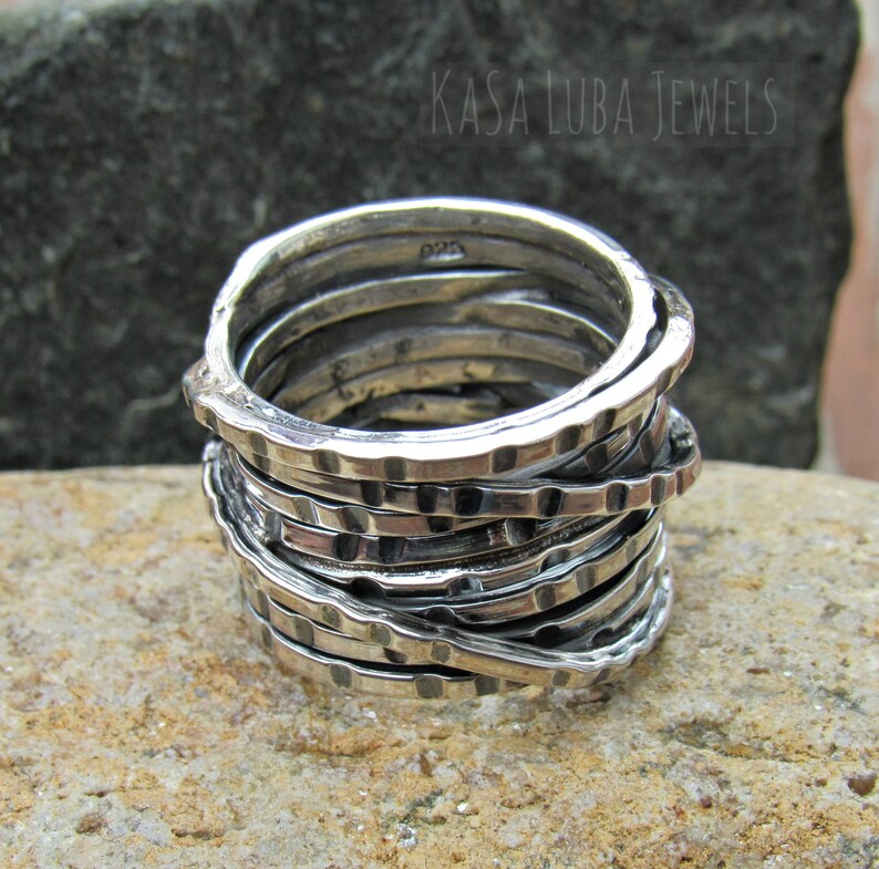 Sterling Silver Bold Ring Statement Ring Solid Silver | Etsy