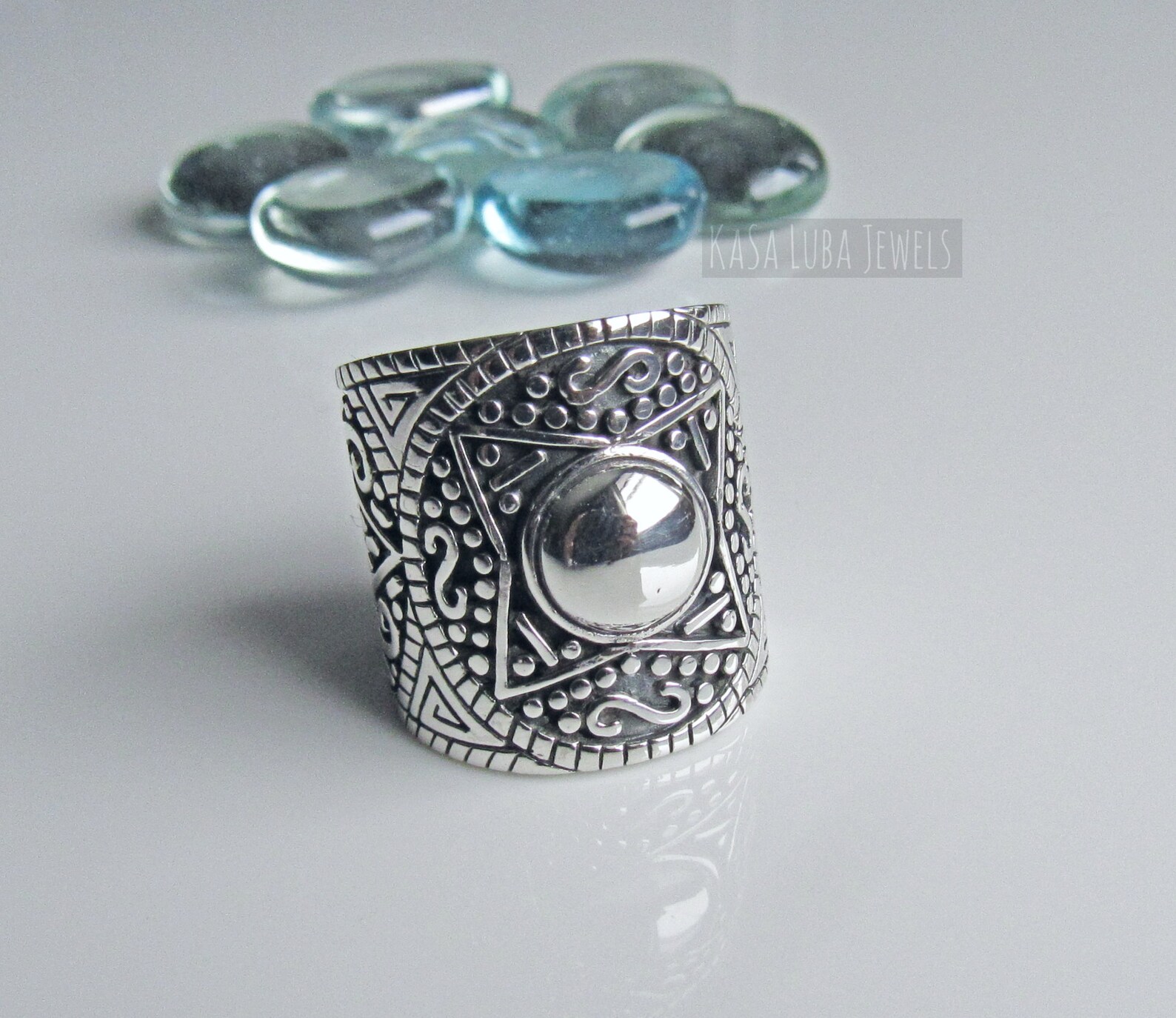 Bali Silver Ring Sterling Silver Womens Statement Ring - Etsy