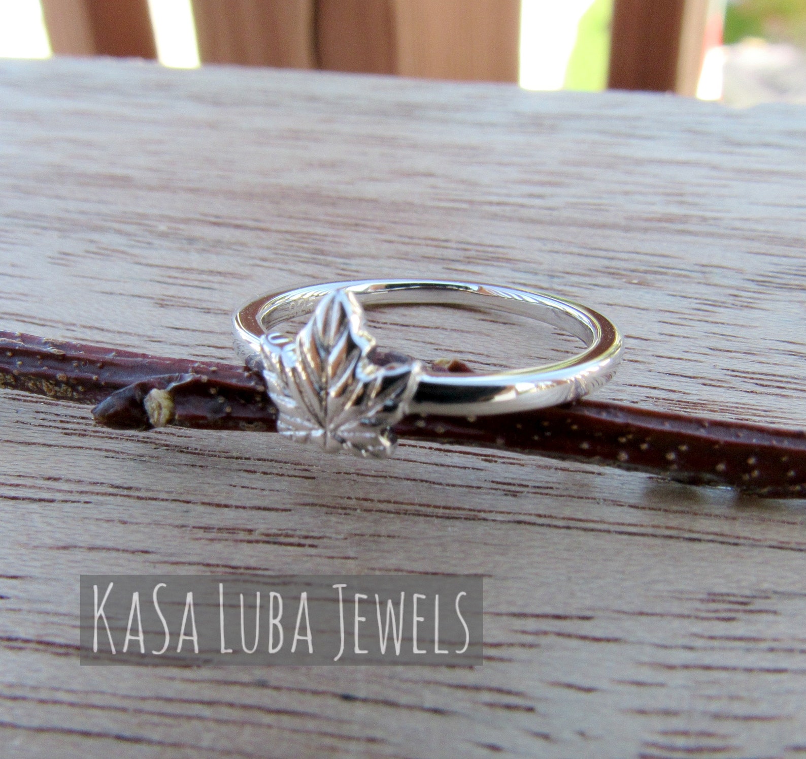 Sterling Silver Leaf Ring Womens Leaf Ring Autumn Jewelry | Etsy