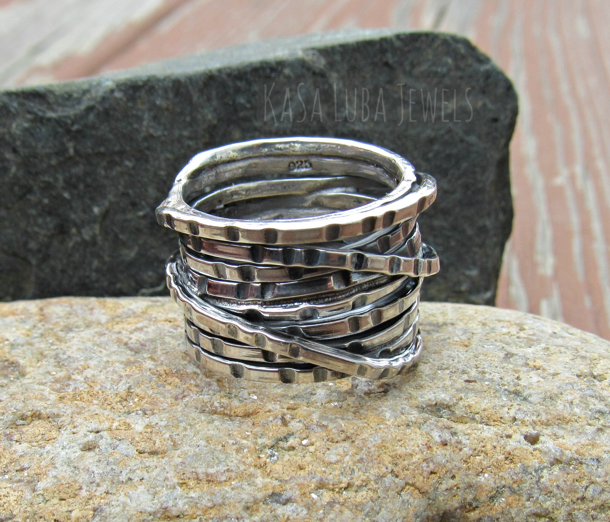 Sterling Silver Bold Ring Statement Ring Solid Silver | Etsy