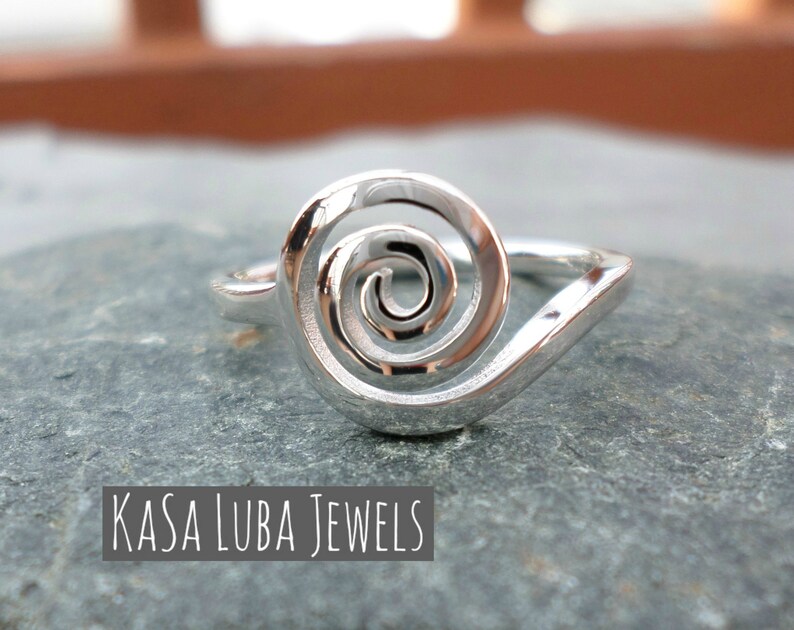 Twirl Swirl Ring in Sizes 4-11 SOLID Sterling Stamped 925 Silver - Etsy