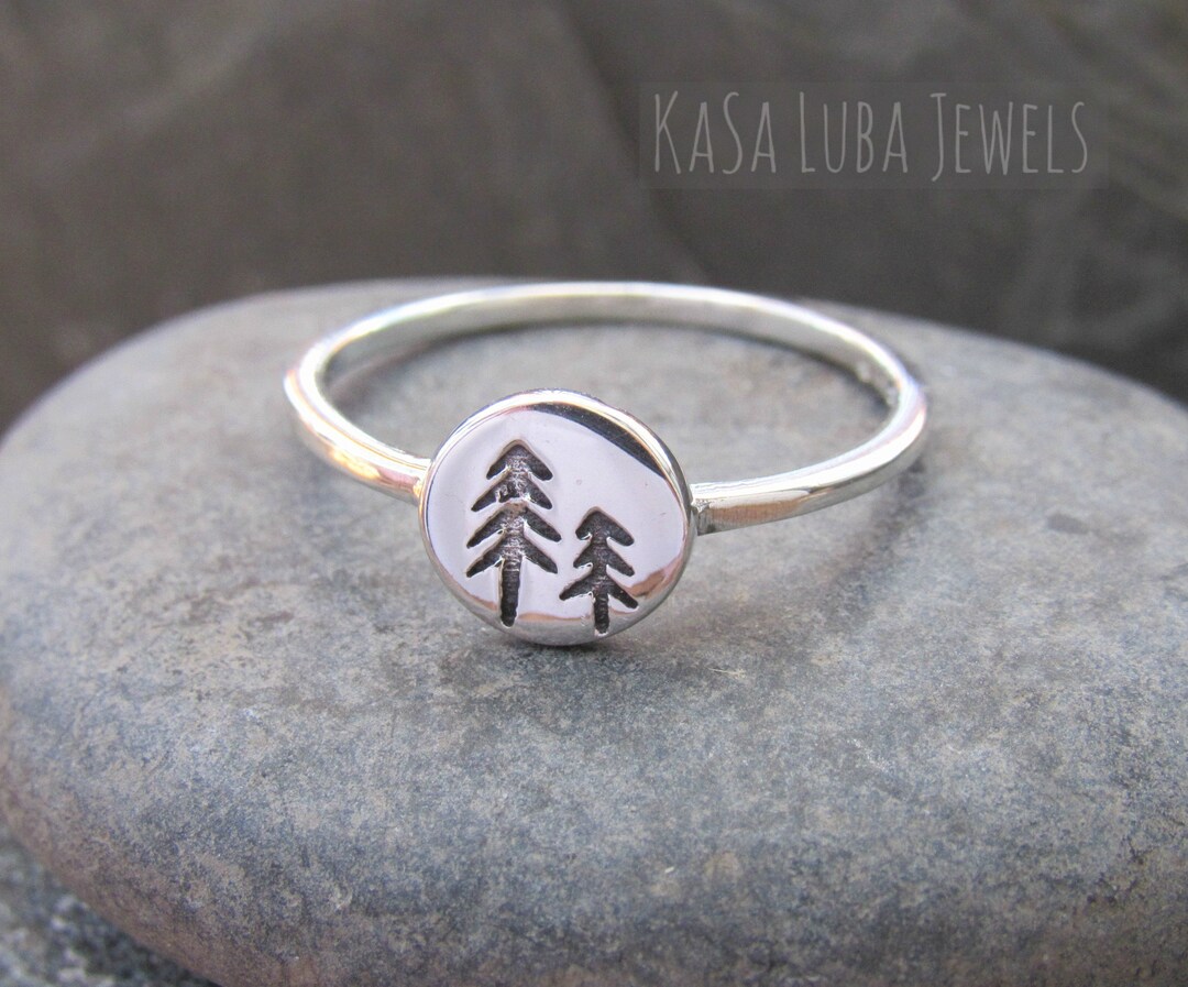 Dainty Tree Ring, Handmade Ring, Womens Sterling Silver - Winter ...