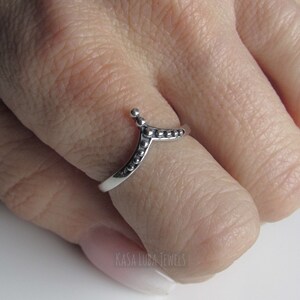 V Shaped Silver Ring, Chevron Silver Ring, Statement Ring - Womens ...