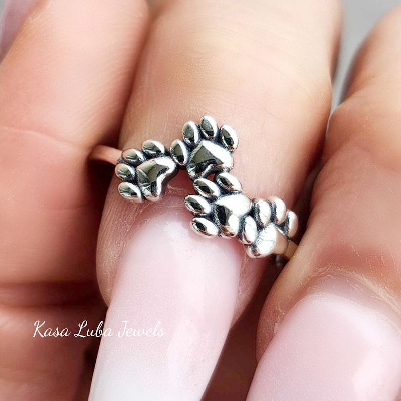 Paw Print Ring - Etsy