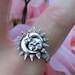 Sun and Moon Silver Ring Silver Ring Womens Sun Moon Ring - Etsy