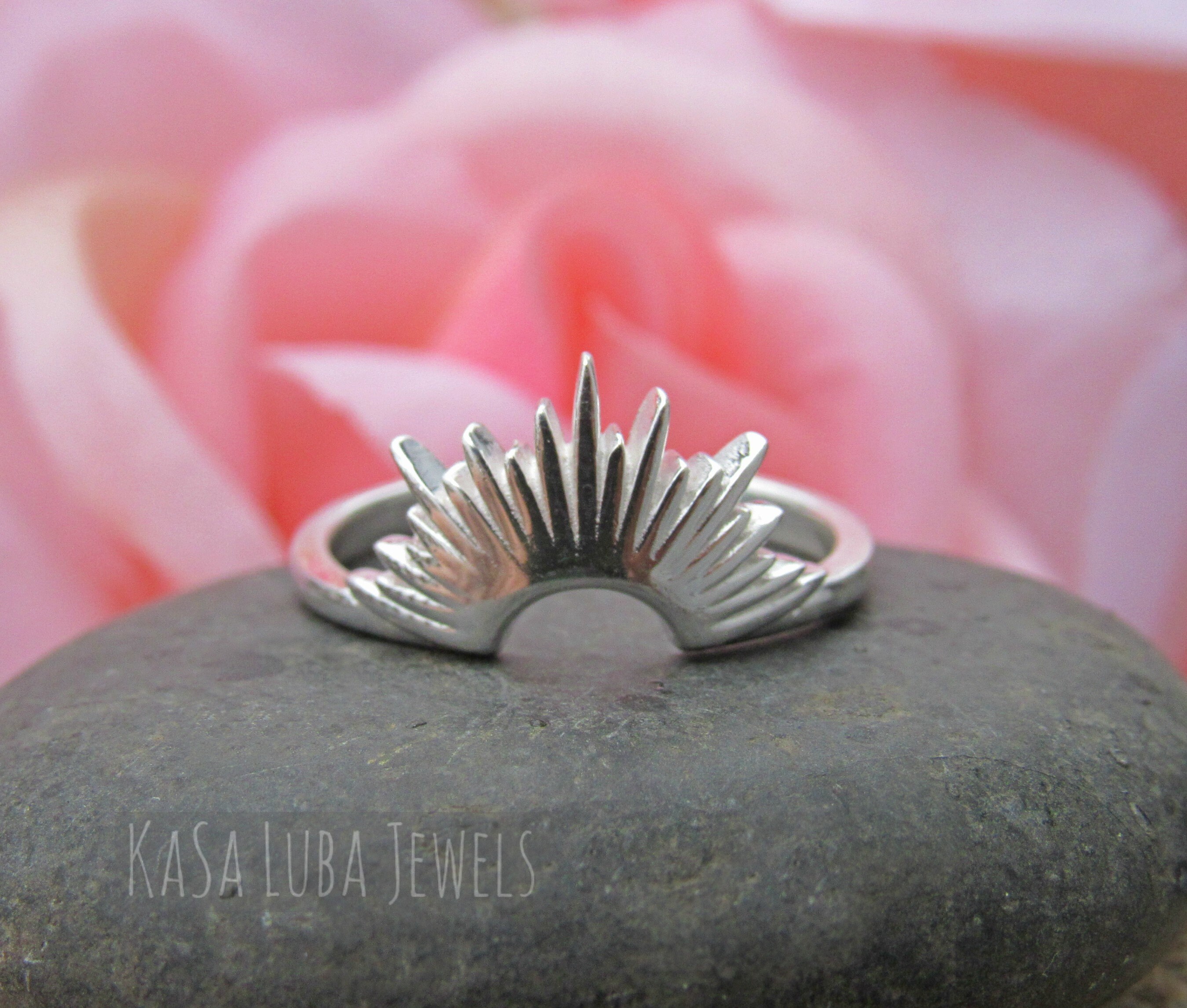 Silver Sunrise Ring Sunshine Ring Sunrise silver Jewelry | Etsy