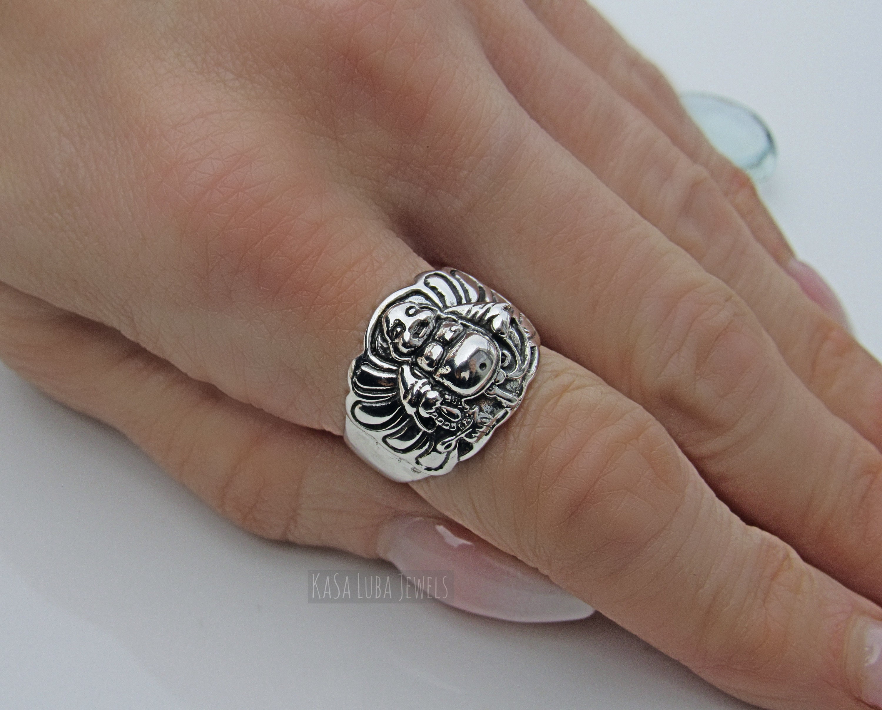 Buddha Sterling silver Ring womens mens Spiritual Ring | Etsy