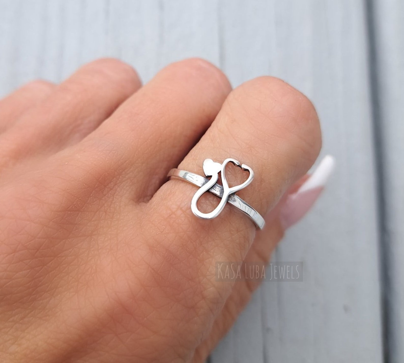 Silver Nurse Ring RN Doctor Health Care Nurse Gift - Etsy