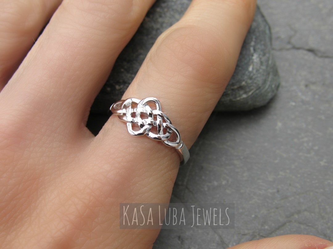Celtic Silver Ring, Celtic Jewelry, Silver Ring - Solid Sterling Silver ...
