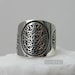 Mens Silver Aztec Calendar Ring, Mens Statement Ring Mexica Calendar ...