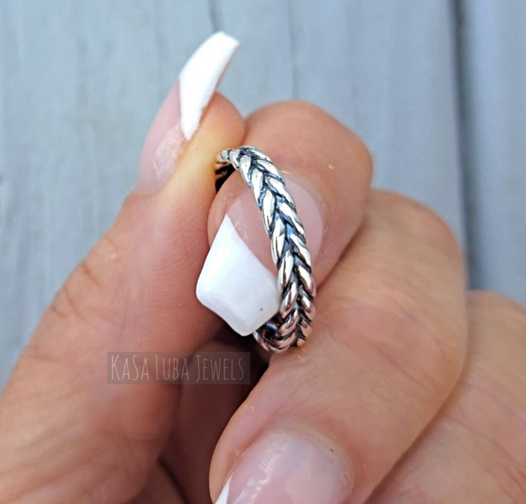Oxidized Sterling Silver Weave Ring: Braided Knot Promise Ring - Etsy