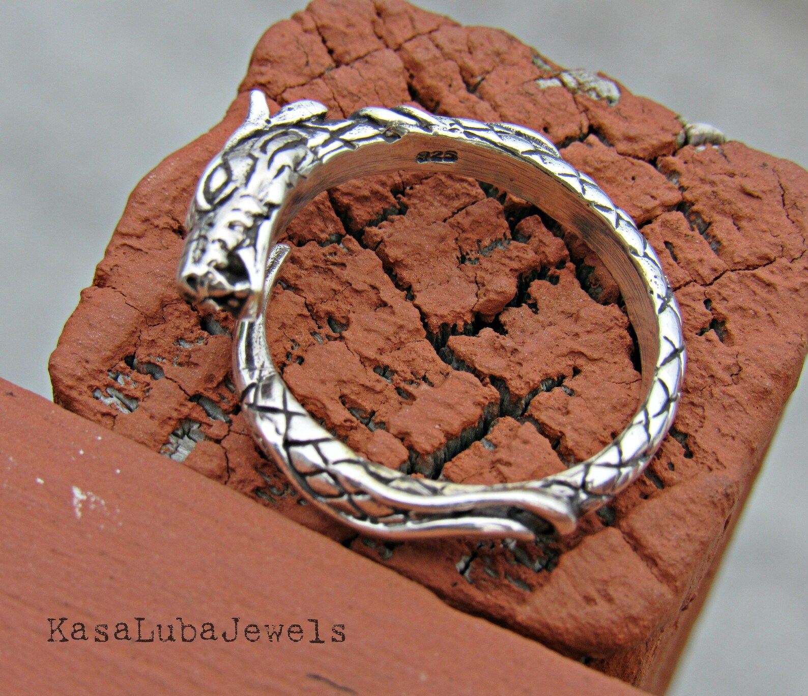 Sterling Silver Dragon Ring Dragon Jewelry Mens Rings | Etsy