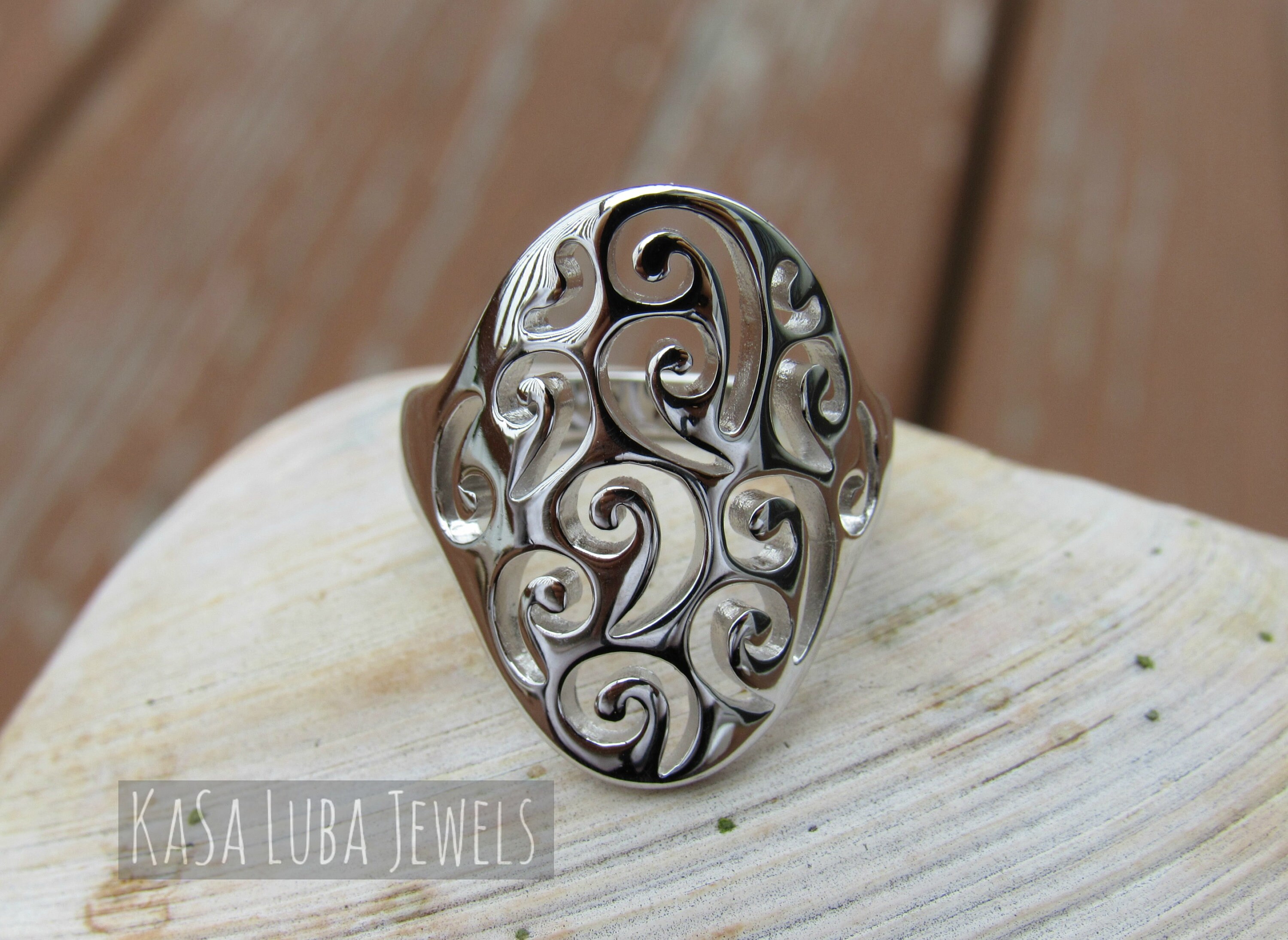 Statement ring cocktail ring sterling silver ring | Etsy